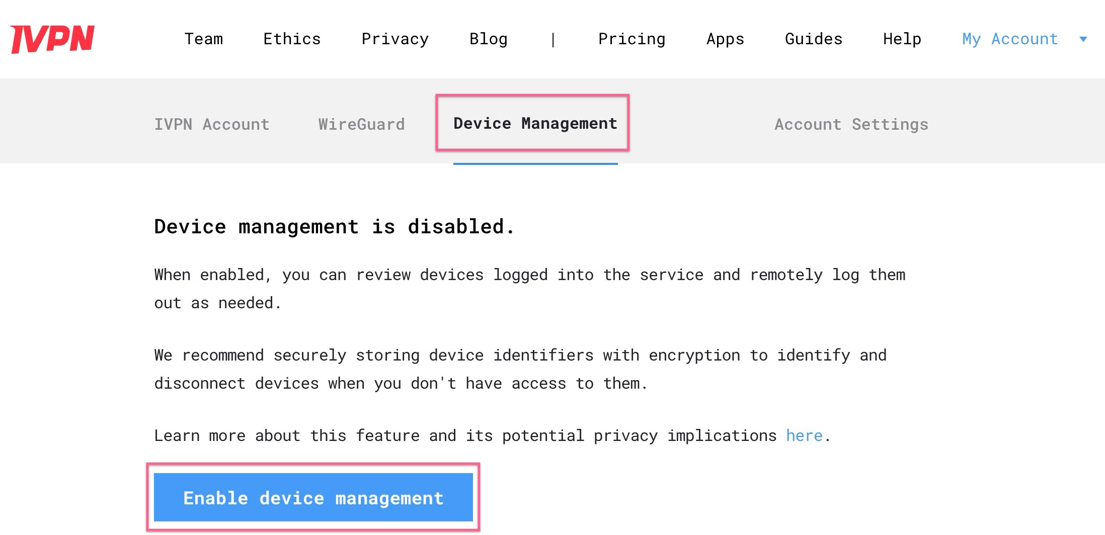 Device Management FAQ - IVPN Help